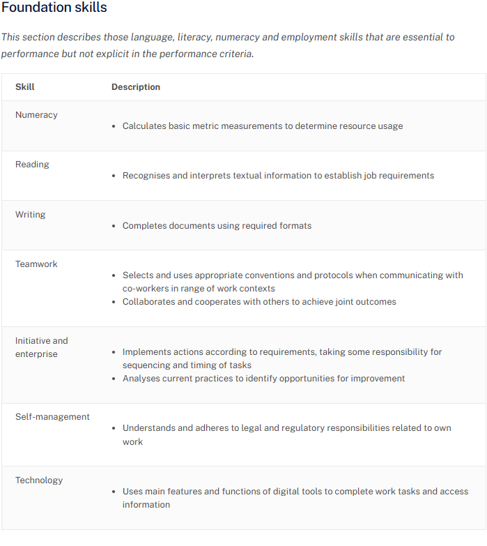 Foundation Skills have changed – On Target Work Skills